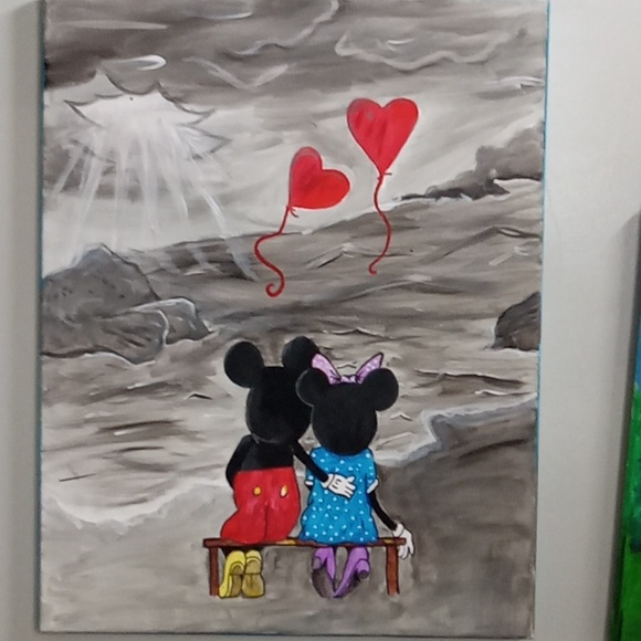Art | Mickey And Minnie Original Painting | Poshmark